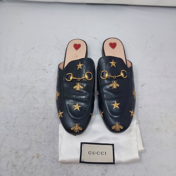 Gucci | Shoes | Gucci Princetown Embroidered Bees Stars Horsebit Mule ...